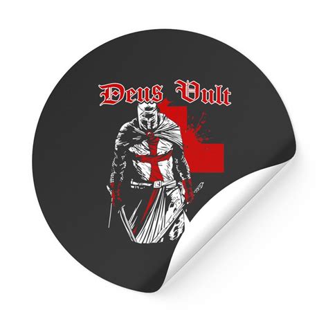 Crusader Flag Sticker Deus Vult Knight Templar Vintage Crusader Crusader Flag Sticker Deus Vult Knight Templar Vintage Crusader
