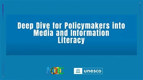 Welcome To The Deep Dive For Policymakers Into Media And Information Literacy Mooc Gabinete De