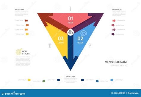 Infographic Triangle And Circle Diagram Steps Template For Business Presentation Vector