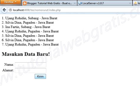 Membuat Nomor Urut Secara Otomatis Pada Database Mysql Menggunakan Php
