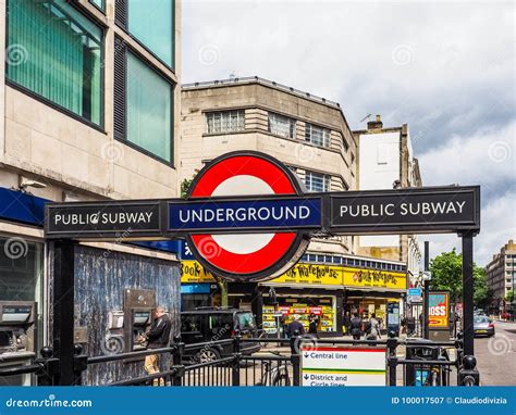 Notting Hill Gate Tube Station In London Hdr Editorial Photography