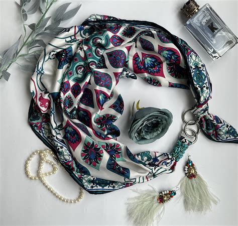 Купити Атласна хустка Англійська силует шарф кольє шарф чокер шийну хустку My Scarf недорого