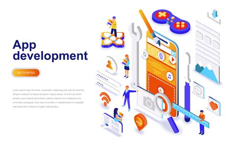 App Development Modern Flat Design Isometric Concept 257865 Vector Art At Vecteezy
