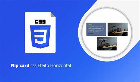 Flip Card Css Efeito Horizontal