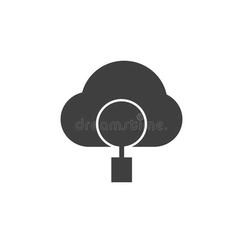 database server search vector icon element of data for mobile