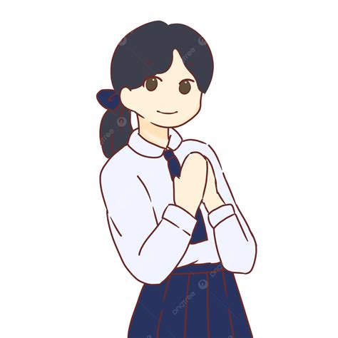 태국 학생 벡터 태국 학생 제복 Png 일러스트 및 벡터 에 대한 무료 다운로드 Pngtree