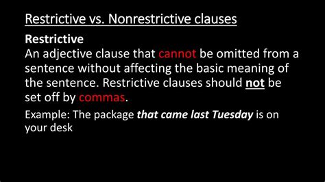 Nonrestrictive Clause Example