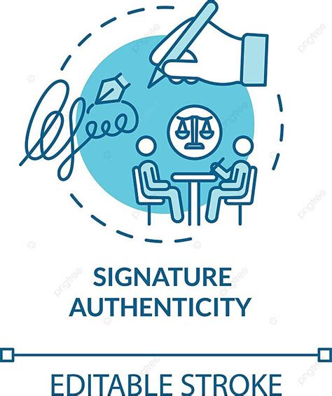 Turquoise Signature Authenticity Icon For Identity Verification Icon Protected Confirmation