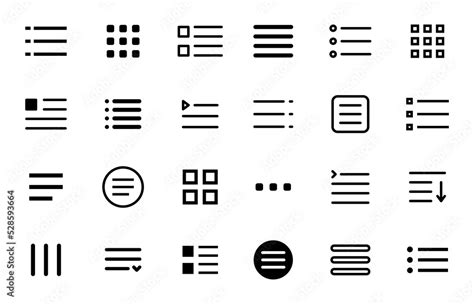 Hamburger Menu Icons Web And Mobile Navigation Or App Ui Vector