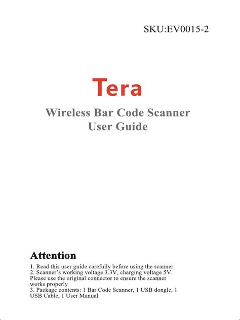 Tera Barcode Scanner Hw0006 Ev0015 2 Pdf