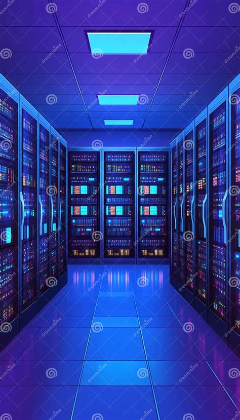 Modern Server Room Environment In Data Center Network Technology
