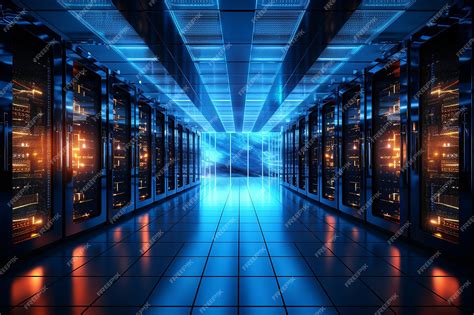 Premium Ai Image Generative Ai Image Of Modern Data Center With Server Racks In Information