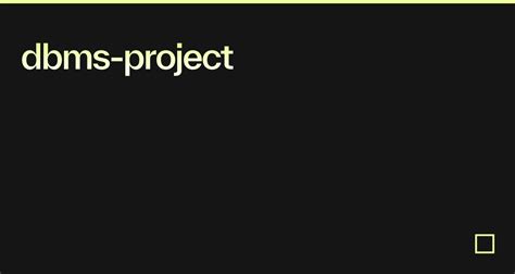Dbms Project Codesandbox