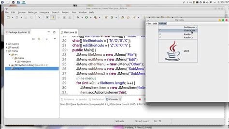 54 java swing gui menu كورسات بالعربي