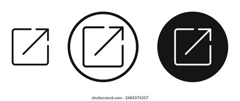 Window Maximize Outlined Icon Vector Collection Stock Vector Royalty Free 2484374357