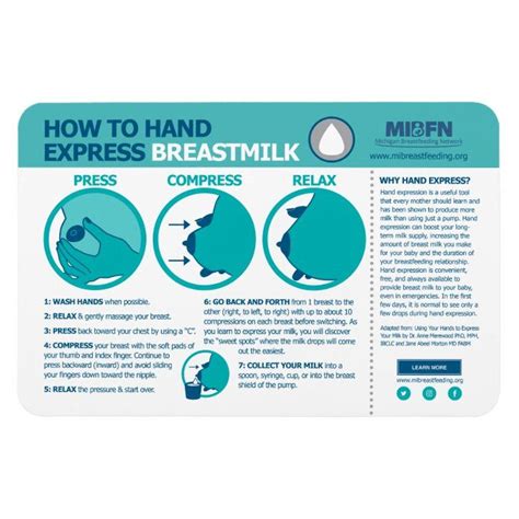 English How To Hand Express Breastmilk Magnet Breastfeeding Breast