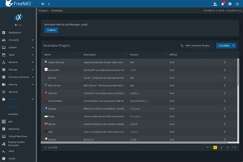 13 plugins — freenas®11 2 u6 user guide table of contents