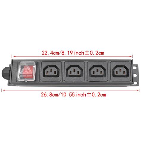 PDU Power Distribution Unit 16A 3500W Power Strip 2 22 Ways IEC C13 Output Socket With LED