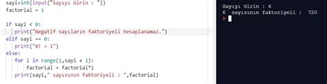 Python Girilen Sayının Faktoriyelini Hesaplama Web Tasarım Programlama