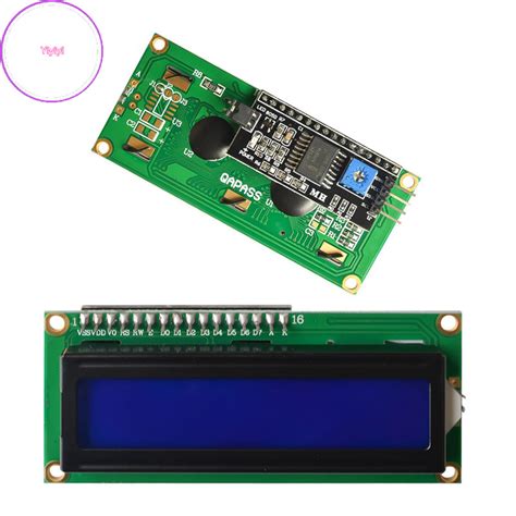 Yiyi 1 Màn Hình Xanh Vàng Xanh 16x2 Nhân Vật Màn Hình Lcd Iic Giao Diện I2c 5v Cho Arduino