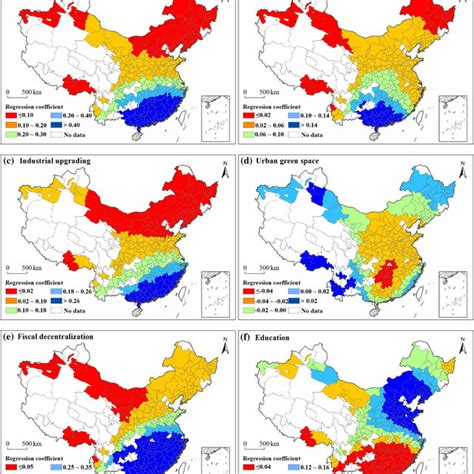 Spatial Distributions Of The Coefficients Of Geographical And Temporal