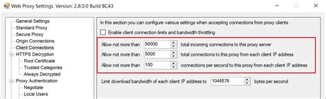 Client Connections Web Filtering Proxy