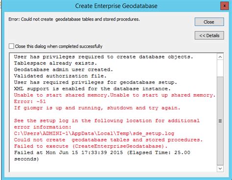 Solved Arcgis 10 3 User Geodatabase Error Esri Community