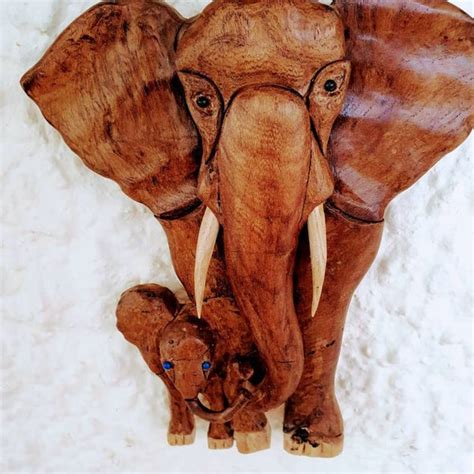 African Wildlife Mini Intarsia Pattern Set Elephant Hippo Rhino