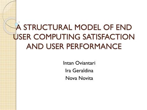 Ppt A Structural Model Of End User Computing Satisfaction And User Performance Powerpoint
