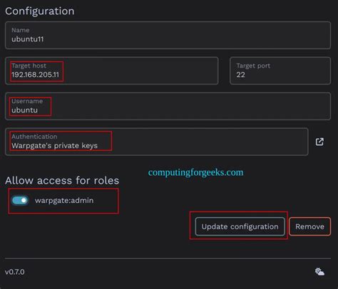 how to setup ssh and mysql bastion server using warpgate