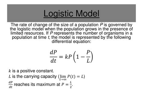 PPT Section 6 3 The Logistic Equation PowerPoint Presentation Free Download ID 5504875