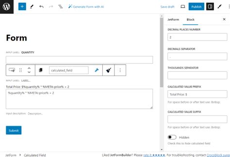 Calculated Field Overview JetFormBuilder Crocoblock