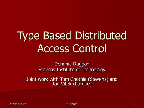 Ppt Type Based Distributed Access Control Powerpoint Presentation Free Download Id3415748