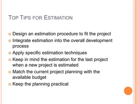 Estimation And Project Planning Pptx