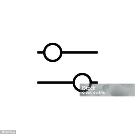 필터 슬라이더 검은색 선 아이콘입니다 설정 이퀄라이저 오디오 믹서 사운드 채널 콘솔 기호 플랫 절연 기호 일러스트 레이 션 로고 모바일 앱 배너 웹 디자인 Dev Ui