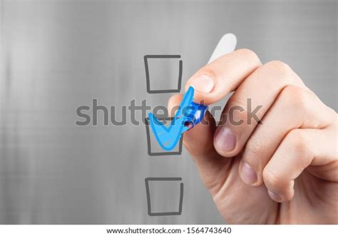 Checklist Concept Businessman Checking Mark On Stock Photo 1564743640 Shutterstock