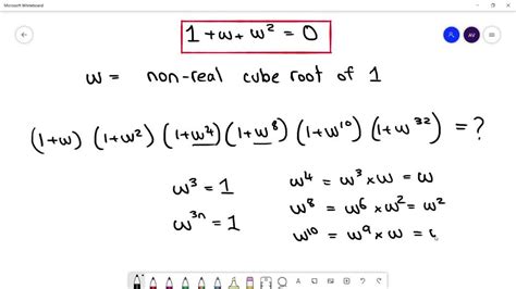 SOLVED If ωis a non real cube root of unity then ω ω ω ω ω ω is