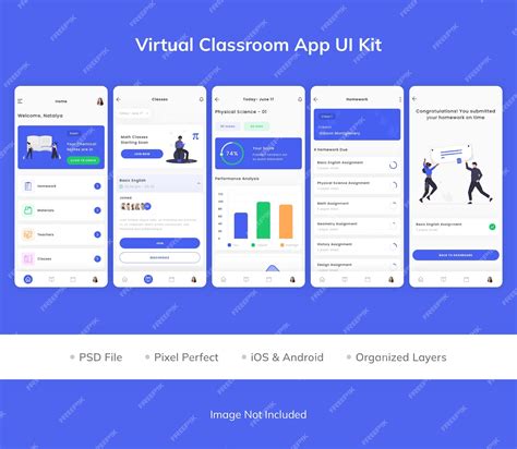 Premium Psd Virtual Classroom App Ui Kit
