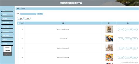 计算机毕业设计之java ssm基于web的校园短期闲置资源置换平台 csdn博客