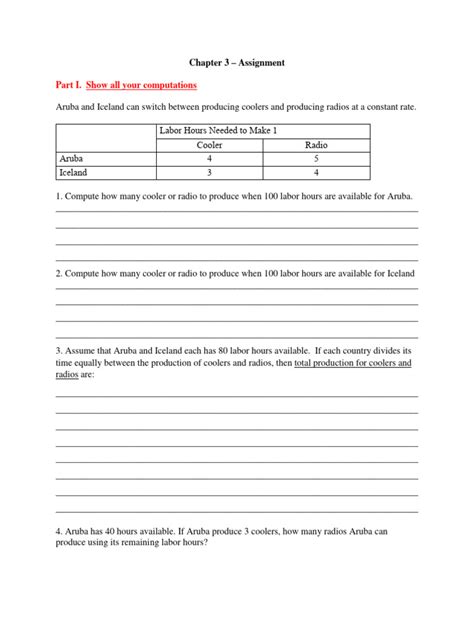 Set 1a Assignment Pdf Opportunity Cost Economies