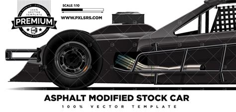 Asphalt Modified Stock Car Side Premium Vector Template Pixelsaurus