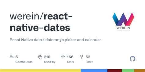 Github Wereinreact Native Dates React Native Date Daterange