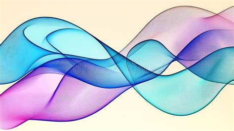 Abstract Waves In Blue And Pink Hues Create A Fluid Dynamic Visual Effect Stock Illustration