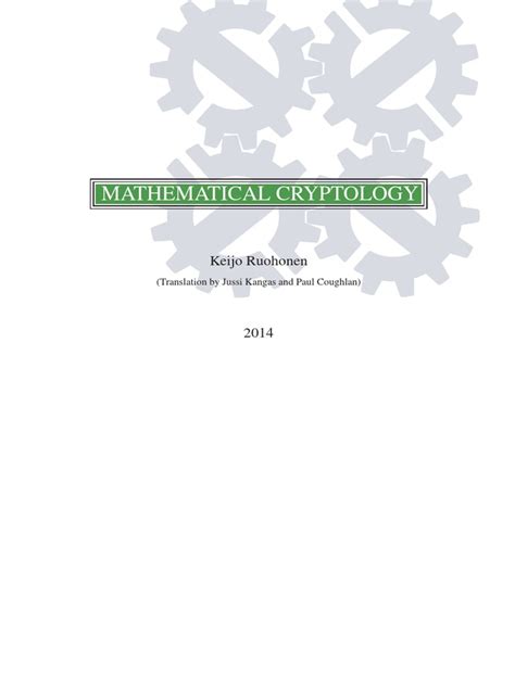 Mathematical Cryptography Cryptography Prime Number Mathematical Cryptography Cryptography Prime Number