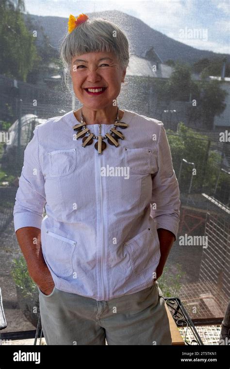 A Smiling Happy 68 Year Old Australian Chinese Italian Eurasian Woman