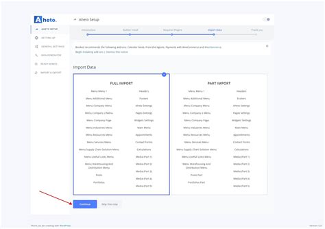 14 Import Demo Data Truethemes
