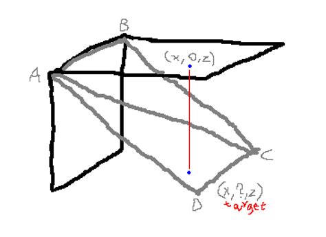 Math Find Point In 3d Plane Stack Overflow