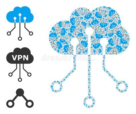 Recursion Cloud Network Icon Itself Composition Stock Vector Illustration Of Hyperlink Mosaic
