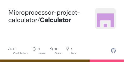 GitHub Microprocessor Project Calculator Calculator