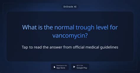 What Is The Normal Trough Level For Vancomycin